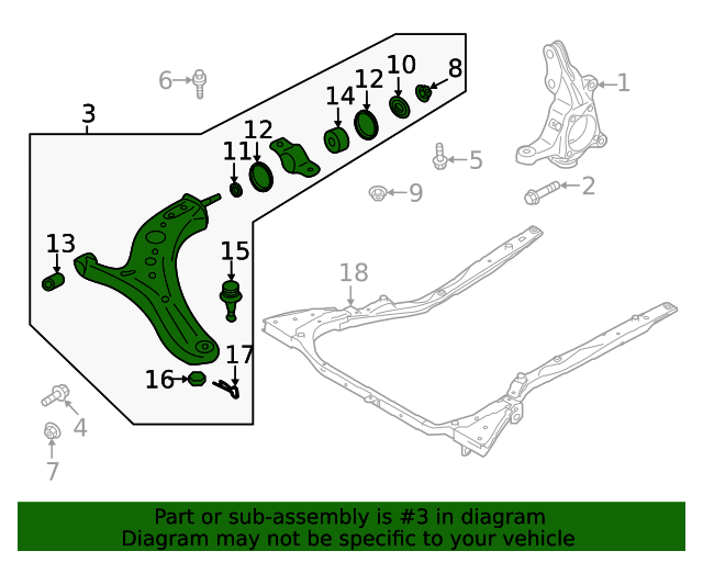 20202XC01A - Lower Control Arm - 2019-2021 Subaru Ascent | World OEM ...