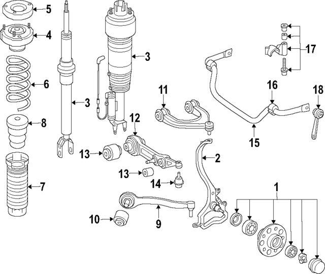 211-323-92-00 - Shock Absorber 2003-2009 Mercedes-Benz | Mercedes-Benz ...