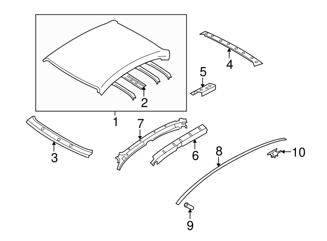 2010-2014 Subaru Legacy OEM NEW 2010-2014 Subaru Legacy Roof Molding ...