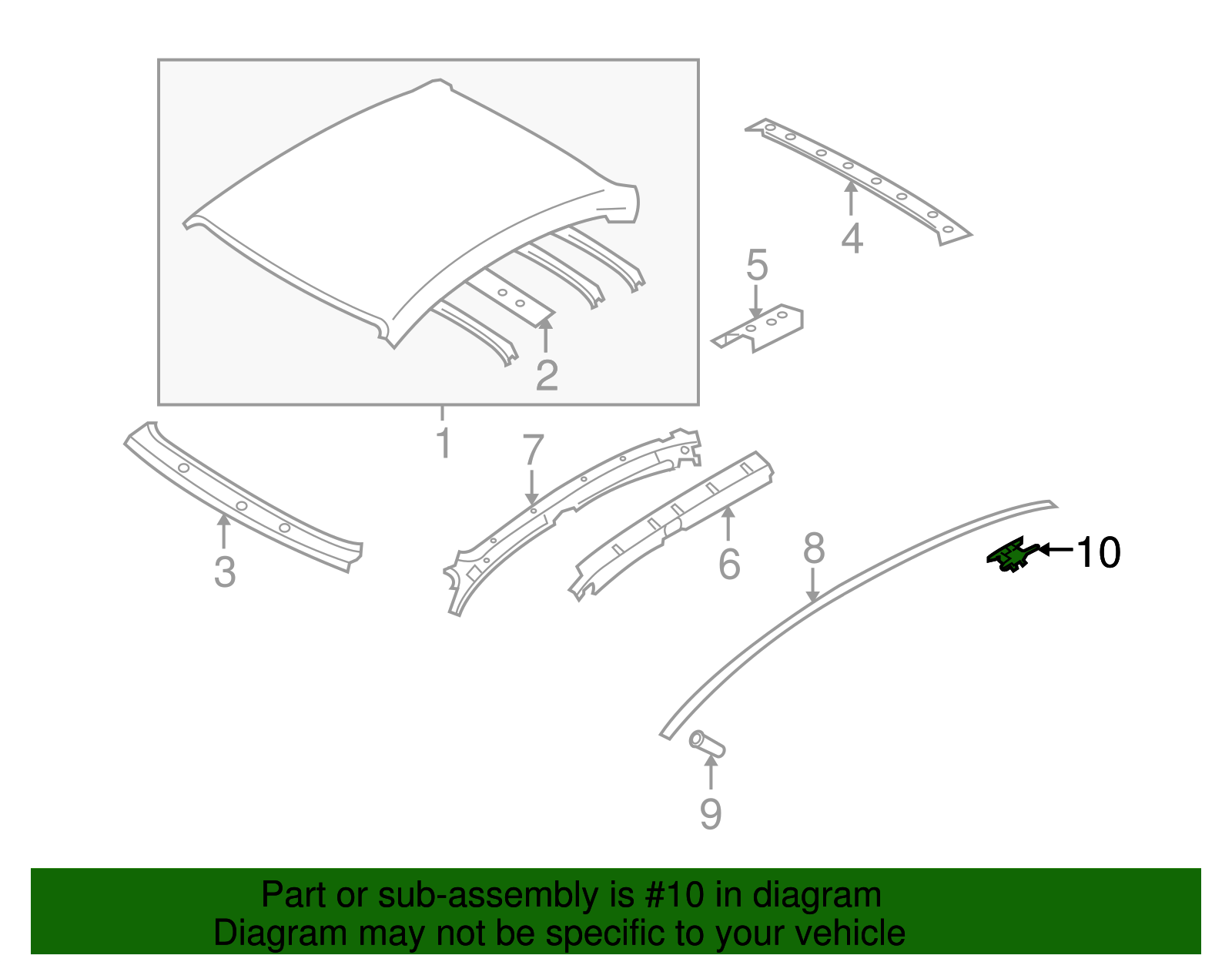 2006-2025 Subaru Roof Molding Fastener 91048XA00A | Subaru Parts Plus
