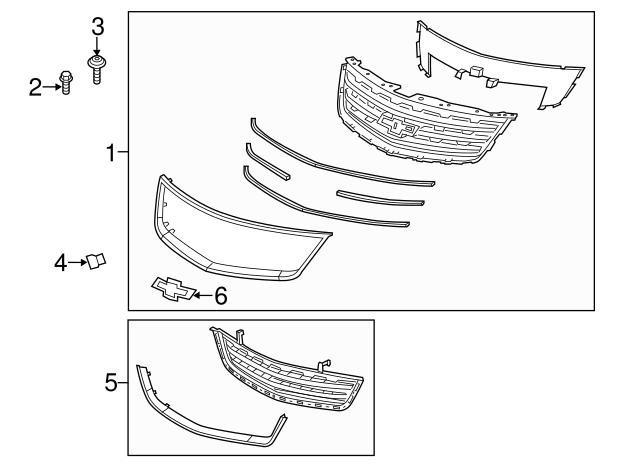 Buy Genuine GM Auto Parts - Grille (Part # 84928296) | GM Parts Store