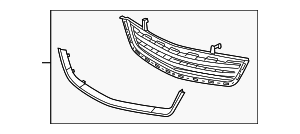 2013-2017 Chevrolet Traverse Front Lower Grille 20988622 | TascaParts.com
