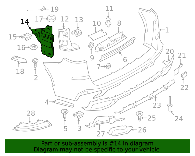 51128069247 - 2019-2023 BMW X5 Outer Bracket (51-12-8-069-247) | BMW of ...