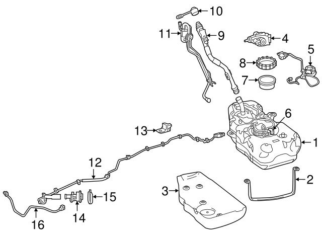 166-470-44-01 - Diesel Exhaust Fluid (DEF) Tank 2016 Mercedes-Benz GLE ...