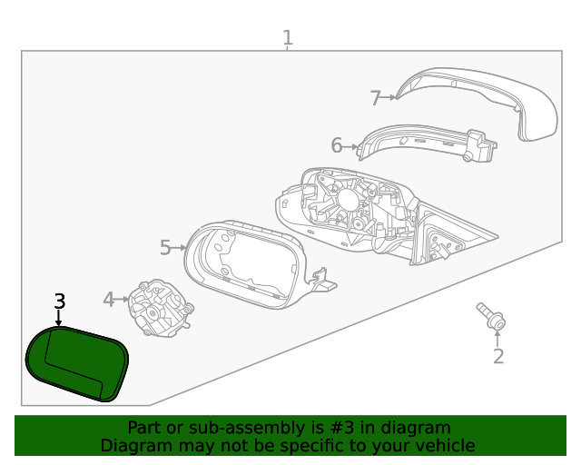 2020-2023 Kia Soul Mirror Glass 87611-K0200 | QuirkParts