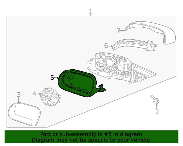 2020-2021 Kia Soul Glass Frame 87615 K0000 | TascaParts.com