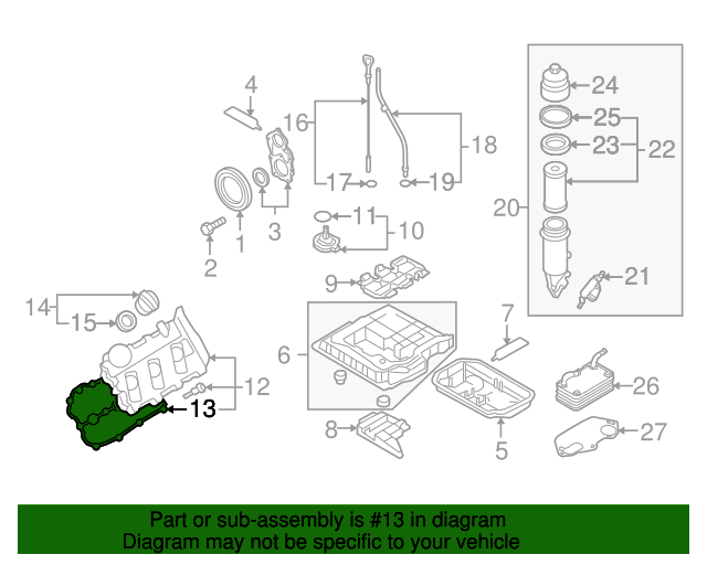 06E-103-484-G - Valve Cover Gasket 2005-2011 Audi | Euro Parts 4 Less