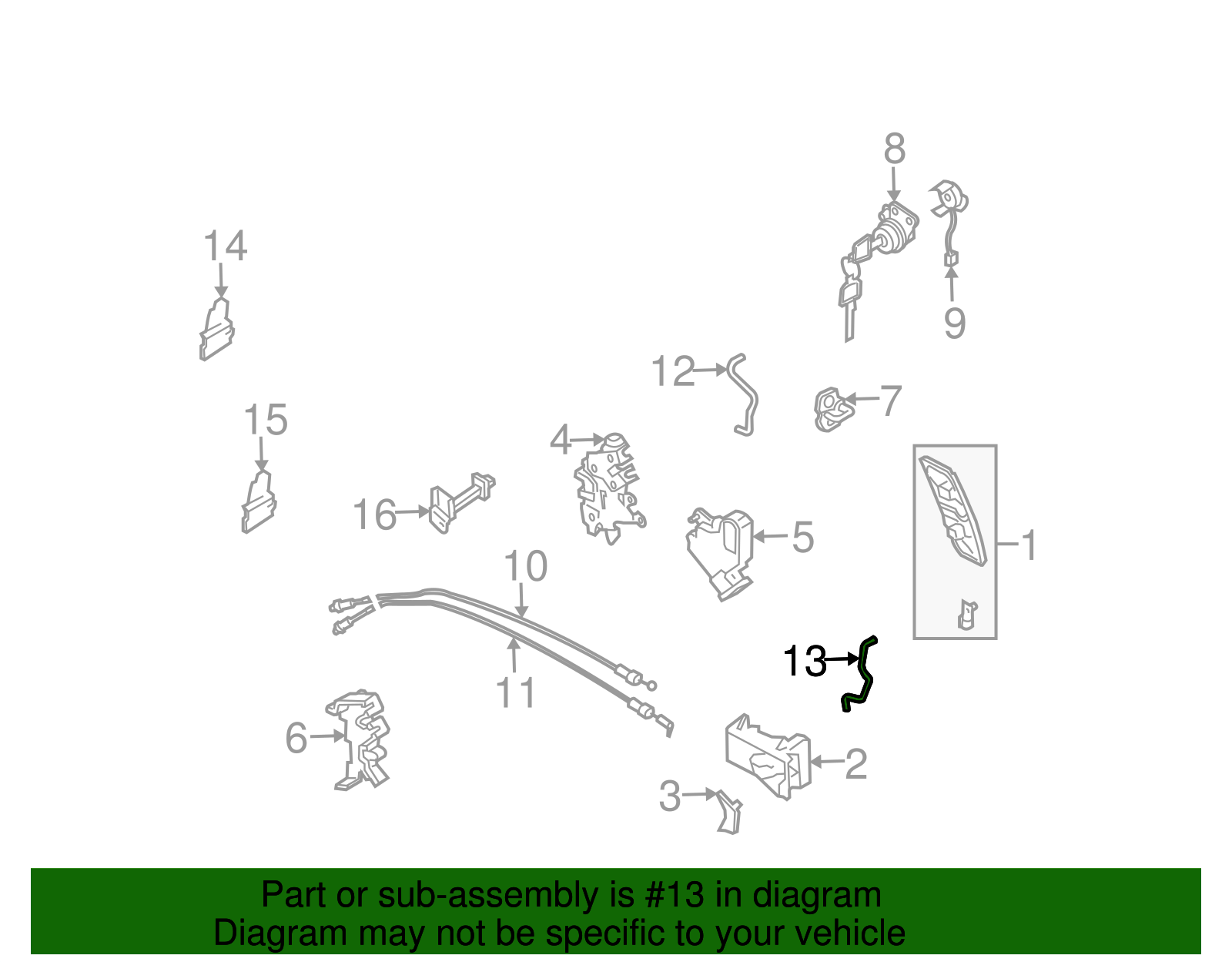 2003-2009 Nissan 350Z Lock Rod 80609-CD000 | Team Nissan Inc.