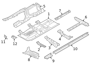 Genuine BMW 41-00-7-487-120 | Floor Pan | FREE Shipping on Most Orders ...