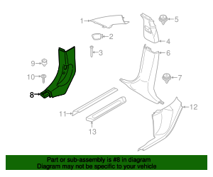 51437446633 - 2018-2023 BMW Kick Panel (51-43-7-446-633) | BMW of South ...