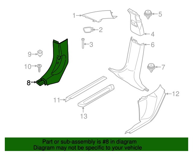 51437446633 - 2018-2023 BMW Kick Panel (51-43-7-446-633) | BMW of South ...