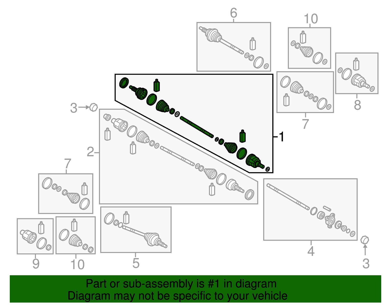2017-2022 Genesis Shaft Assembly Drive Right-Hand 49501-D2100 | Retail ...