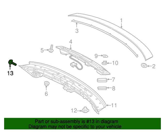 2012-2018 Audi Mount Base Bolt WHT-004-977 | Audi USA Parts