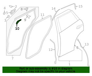 2017-2024 Mazda CX-5 Door Weather-Strip Fastener KB7W-73-762 ...