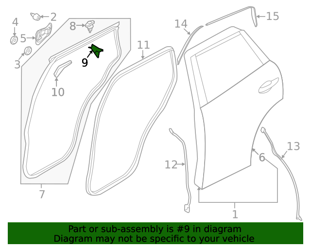 2017-2021 Mazda CX-5 Door Weather-Strip Fastener KB7W-73-762 ...