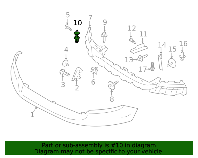 Genuine OEM Ford Part - Inner Bracket Rivet W716592-S300 | Genuine OEM ...