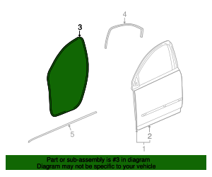 23283530 - Front Side Door Weatherstrip 2009-2017 GM | AutoNationParts.com