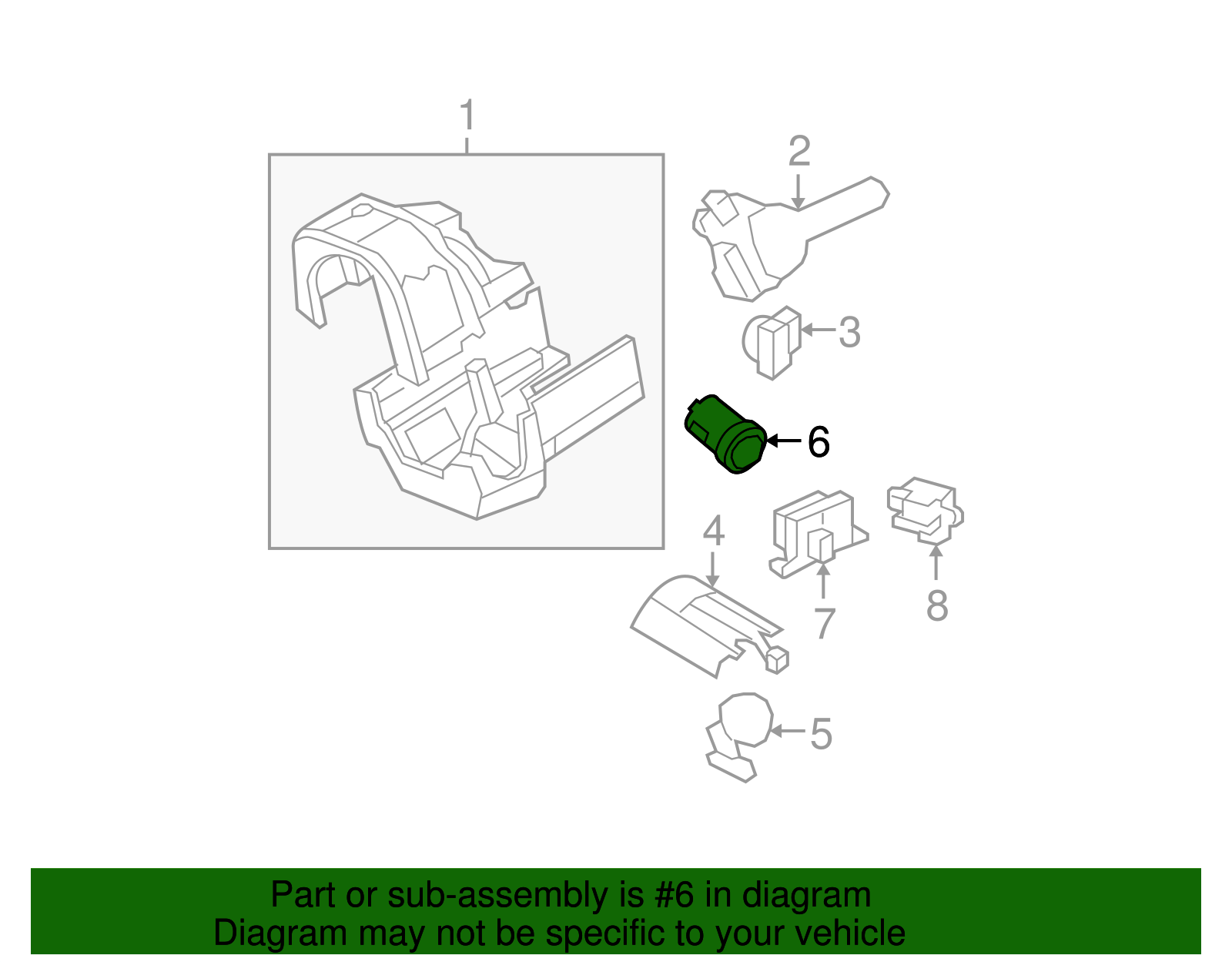 2004-2020 Ford Ignition Lock Cylinder AU5Z-11582-B | OEM Parts Online