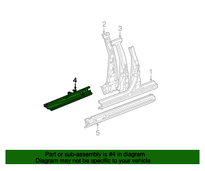 57402-02100 - Inner Rocker - 2003-2008 Toyota | OEM Genuine Toyota Parts