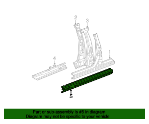 2003-2008 Toyota Corolla Rocker Reinforced 61404-02040 | Toyota Parts ...