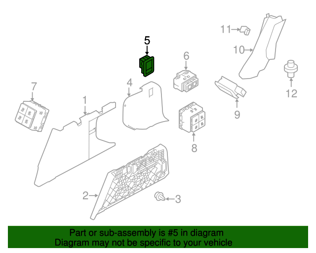 Genuine OEM Rear Panel Bezel Part# LR107344 Fits 2018-2022 Land Rover ...