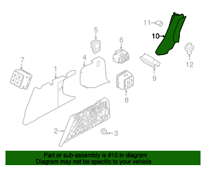 LR106608 - Body D-Pillar Trim Panel 2014-2019 Land Rover Range Rover ...