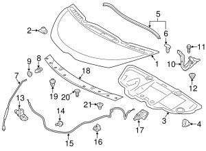 2012-2015 Scion iQ Hood Molding 75772-74011 | Toyota Parts Center
