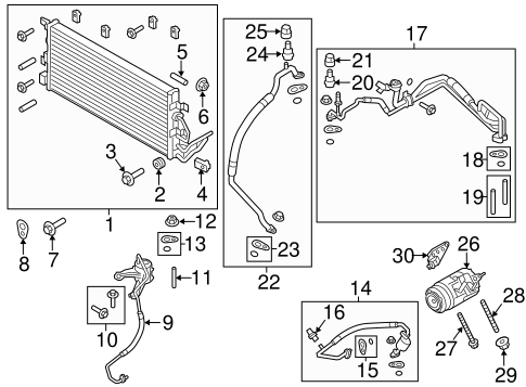 Condenser, Compressor & Lines for 2020 Ford Explorer | TascaParts.com