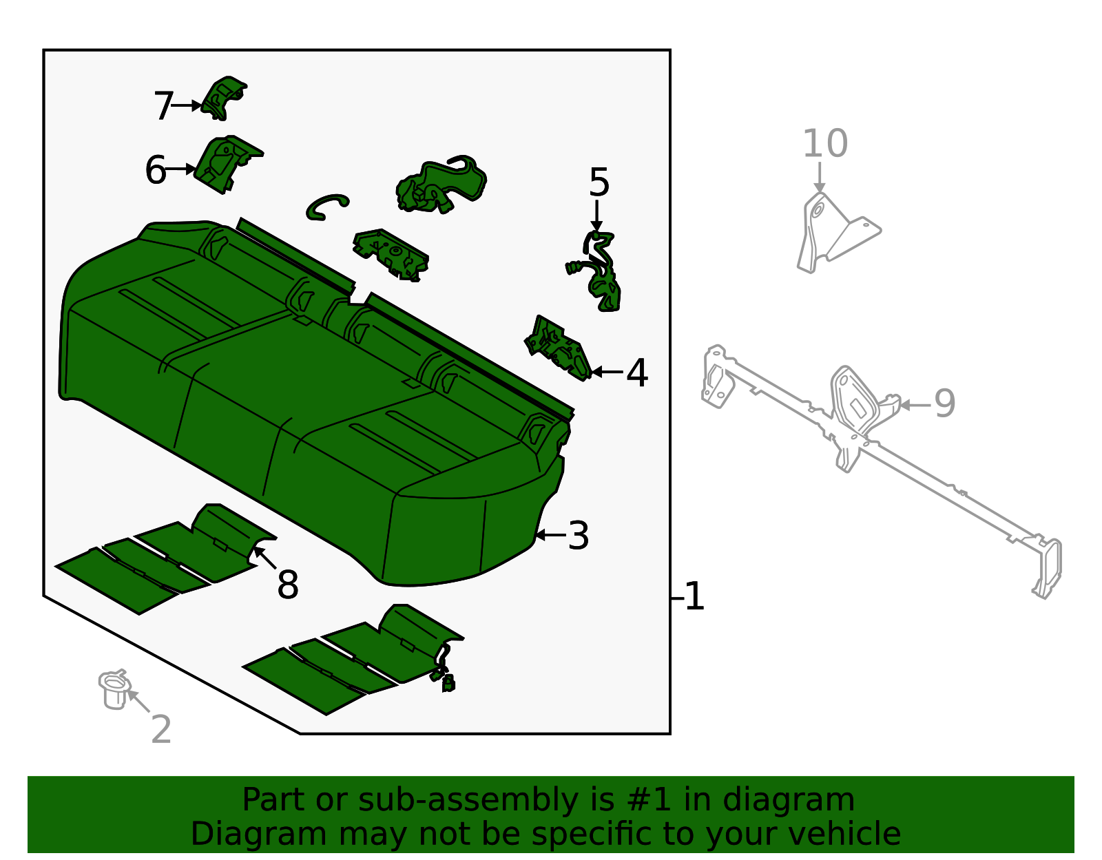 2021-2025 Nissan Rogue Cushion Assembly 88300-6RA1D | Temecula Nissan Parts