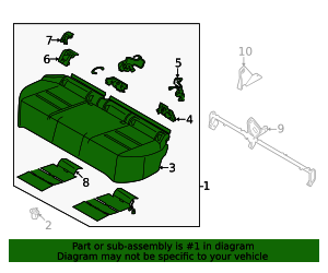 2021-2023 Nissan Rogue Cushion Assembly 88300-6RA2A | OEM Parts Online