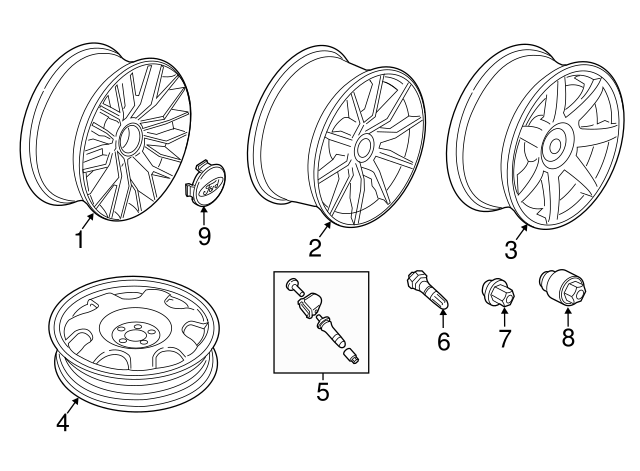 FR3Z-1007-W 2015-2019 Ford Mustang Wheel Assembly | Fairway Ford Parts