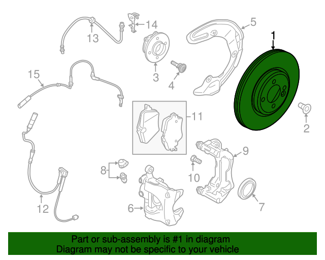 34-10-6-864-133 - Disc Brake Rotor 2018-2019 Mini Cooper Countryman ...