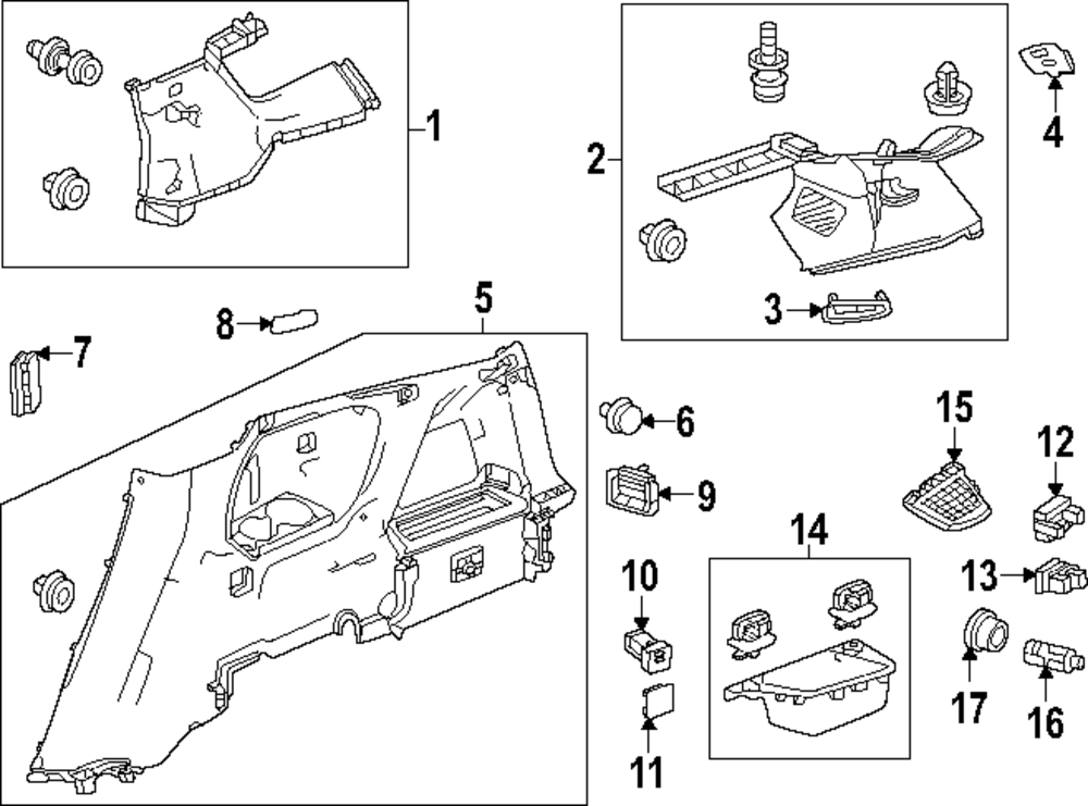 84131-T90-A01ZA - 2023-2025 Honda Pilot - Pillar Trim | Genuine Honda Parts