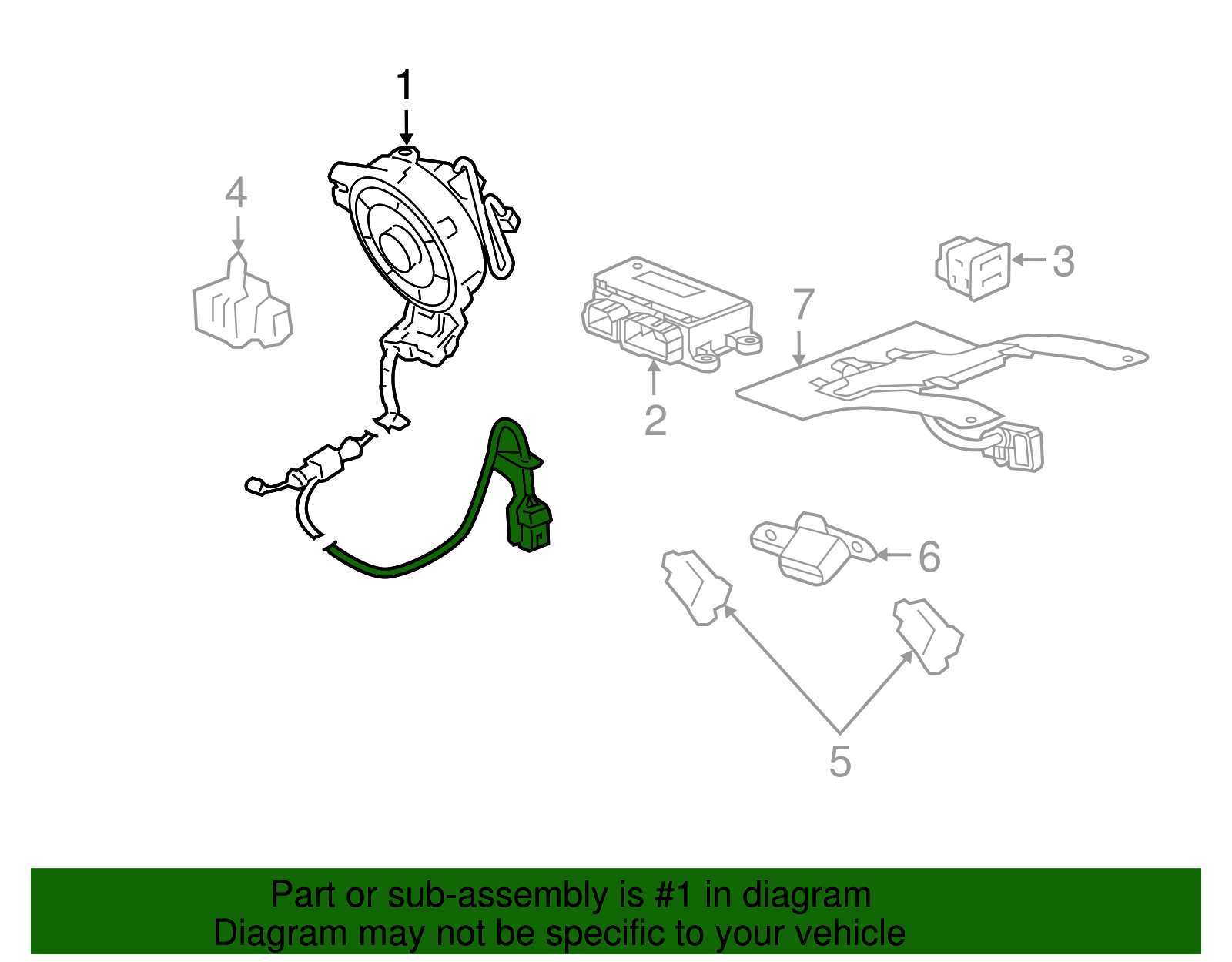 86599259 - Steering Wheel Airbag Coil Chevrolet Parts Direct