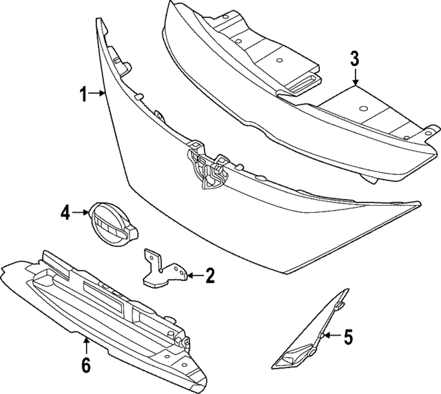 2023-2024 Nissan ARIYA Grille Assembly 62310-5MP0A | Nissan Parts Central