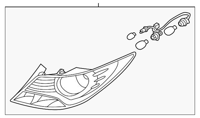 2012-2014 Hyundai Accent Tail Lamp Assembly 92402-1R010 | QuirkParts