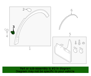 WHT-008-801 - Wheel Opening Molding Retainer 2019-2023 Audi Q3 | Euro ...