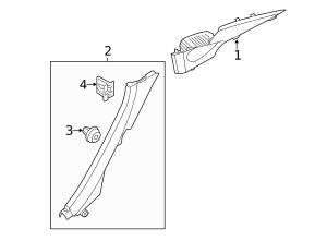 Genuine Body B-Pillar Trim Panel Clip for 1999-2022 Hyundai | Part ...