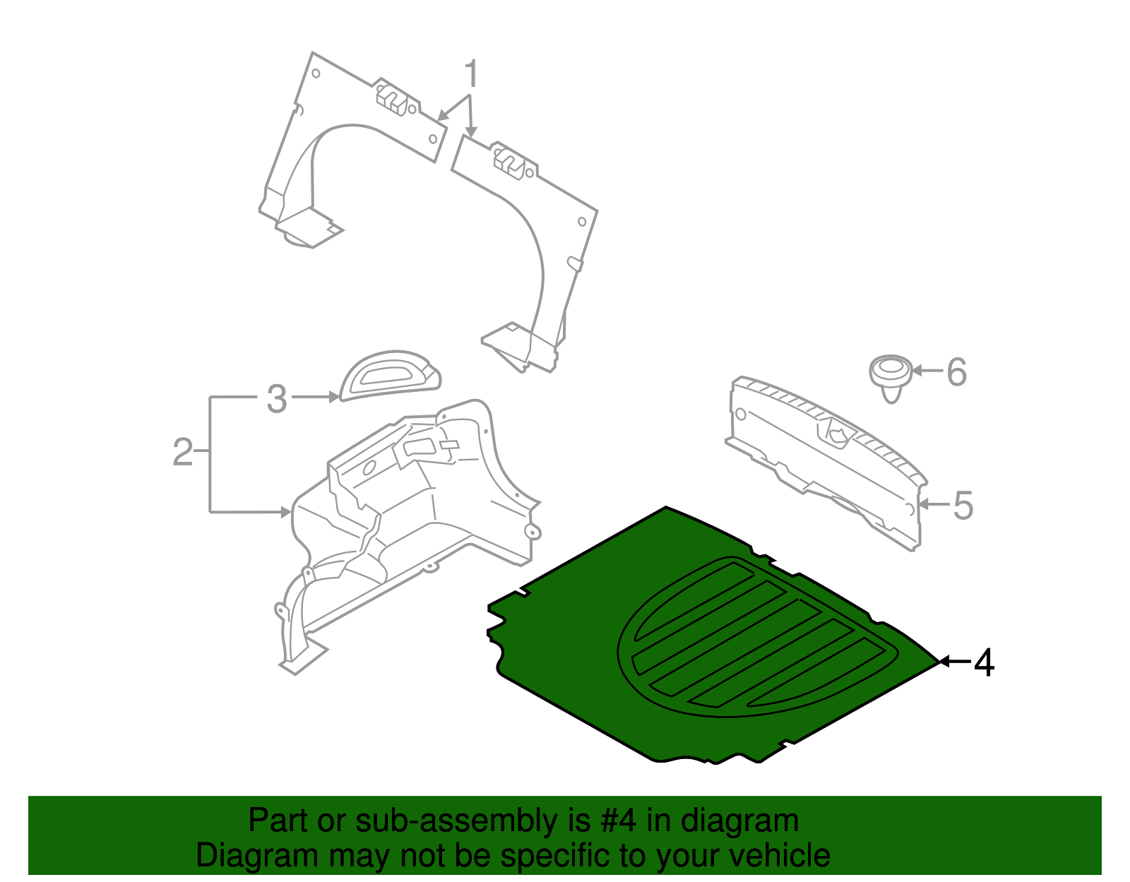 85701-3Y000-MC - Trunk Mat 2011-2013 Hyundai | AutoNation Parts