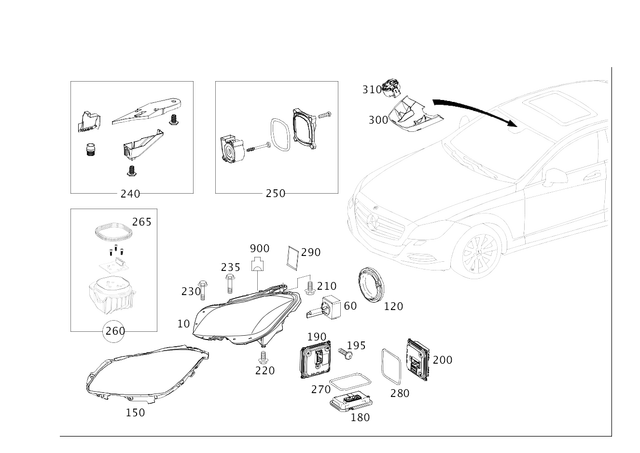 2012-2018 Mercedes-Benz Headlamp Assembly - Right 218-820-38-59 ...