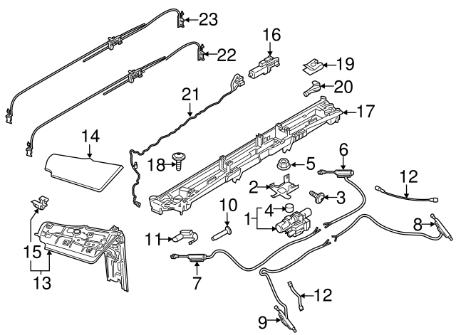2012-2024 Porsche 911 Convertible Top Motor Bracket 9P1-872-409-A-1E0 ...