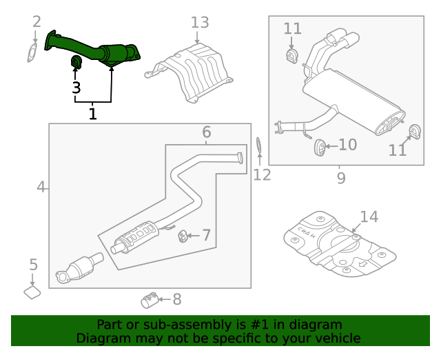 2021-2022 Hyundai Elantra Front Pipe 28610-AA900 | OEM Parts Online