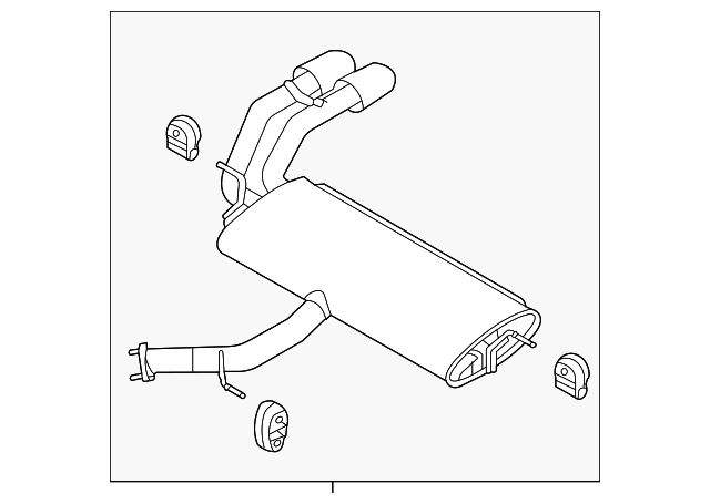 Hyundai - 28710-AA970 - Exhaust Muffler - 2024-2025 Hyundai Elantra ...