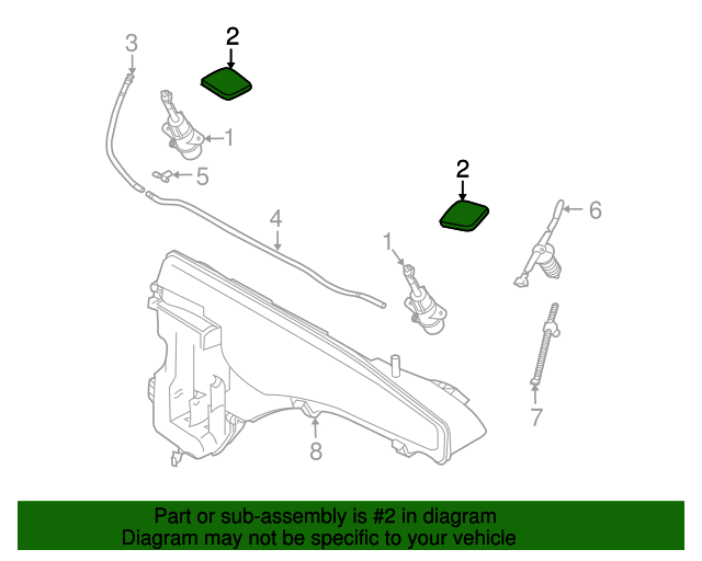 Genuine BMW 51-65-7-199-141 | Cover, Headlight Washer - Left | FREE ...