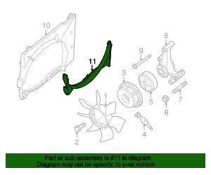 2017-2023 Nissan Armada Fan Shroud 21477-1LA0A | Nissan Parts Plus