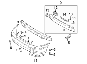 2002-2005 Hyundai Sonata Reinforcement 86530-3D000 | OEM Parts Online