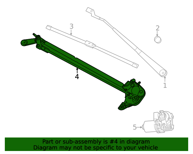 Genuine OEM Ford Part - Wiper Linkage M1PZ-17566-A | Genuine OEM Ford ...