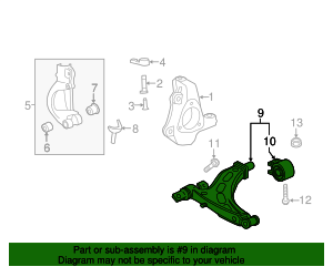 2017-2018 Buick LaCrosse Front Passenger Side Lower Control Arm ...