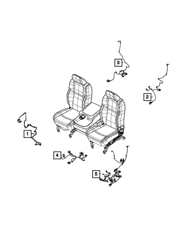 2016-2022 Ram Seat Cushion Wiring, Passenger Side 68203797AC | My Mopar ...