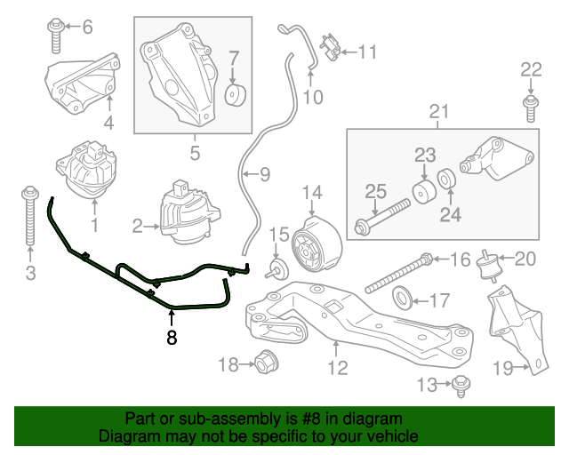 22116781560 - 2014-2016 BMW Vacuum Tube (22-11-6-781-560) | BMW of ...